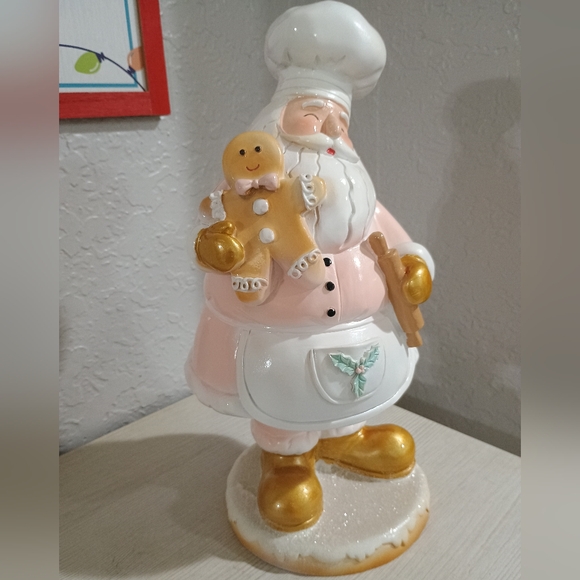 Holiday | Pink Santa Gingerbread Man Bakery Christmas Kitchen New ...